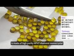 Dia 5*0,8 mm HPHT Monokristallijn Diamant Optisch Kristal Diamant Plaat