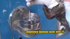 Unpolished diamond wafer with 111 crystal orientation