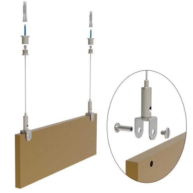 Wire Suspension Kit With Spiral Anchor Acoustic Suspended Ceiling Panels Hangers 5