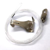 China Transparent Nylon Cable Ceiling Picture Hanging Systems Adjustments Hook Gripper Cable for sale