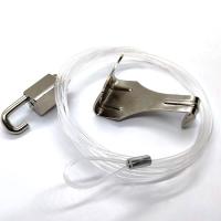 China Transparent Nylon Cable Ceiling Picture Hanging Systems Adjustments Hook Gripper Cable for sale