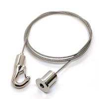 China Ceiling Light Suspension Cable Wire Rope Adjustable Length With Spring Hook Acoustic Panel System for sale