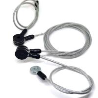 China Custom Wire Rope Assemblies PVC Coated Transparent Lanyard Cable Tether Safety Strap for sale
