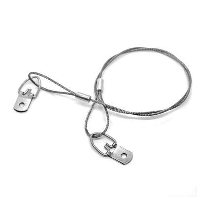 China Picture Hanger Wire Stainless Steel Safety Cable Frame Hanging Wire And D-Rings for sale
