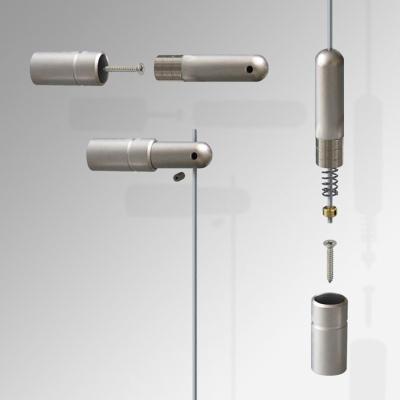 China Aluminum Multi-Functional Wall-To-Wall Cable Display Wire Hanging System With Rails For Art Paintings And Frames for sale