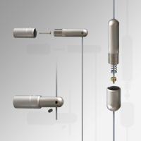 China Aluminum Multi-Functional Wall-To-Wall Cable Display Wire Hanging System With Rails For Art Paintings And Frames for sale