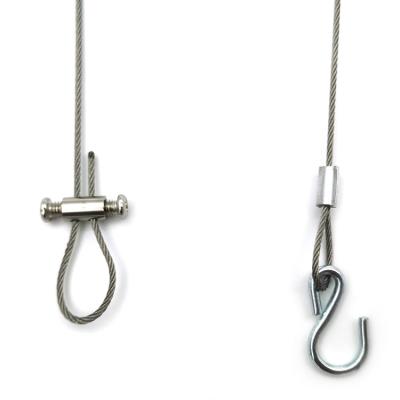 China Stainless Steel Braided Wire Rope Loop And Terminal Galvanized Wire Rope With Snap Hook for sale