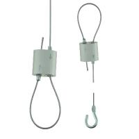 China Stainless Steel Cable Loop Kits with Hook for Hanging Wire Systems for sale