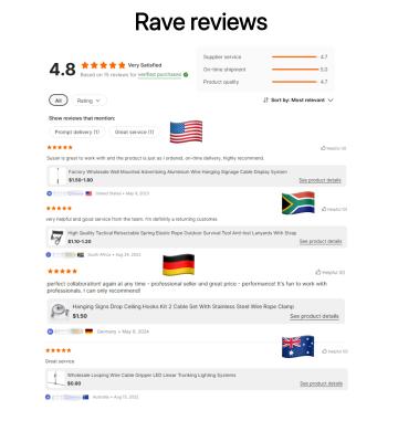 China Double Side End Exit Cable Looping Gripper with 15*15*8.5MM Size and 100N Break Load for 0.8-1.0MM Wire Rope for sale