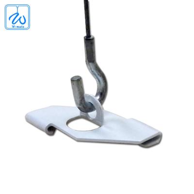 China Oblong T-Bar Clips,white Suspended Ceiling Clip, T Bar Clips for Use for Attaching Track Lighting Power Track to Drop Ceiling for sale