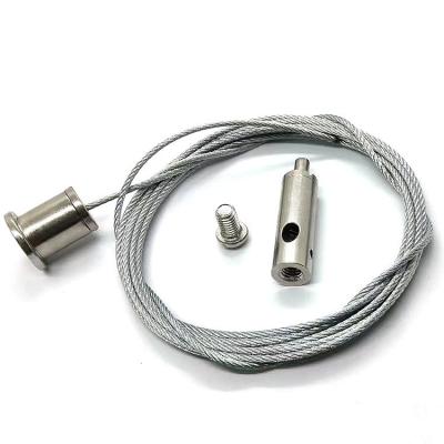 China Wholesale Adjustable Brass Suspension Kit with Copper Cable Gripper Wire Rope Clip for LED Lights for sale