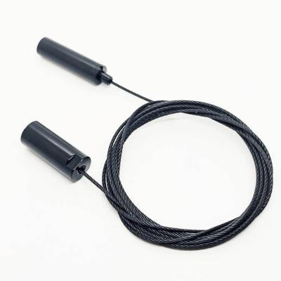 China Custom Black Coated Wire Rope Cable Suspension Kit High Quality Ceiling Hanging Wire Hook Fitting Hardware Supply for sale