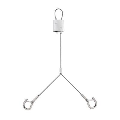 China Adjustable Two Way Wire Looping Cable Grippers Hanging Suspension Kits Spring Hook Hardware Fitting for sale