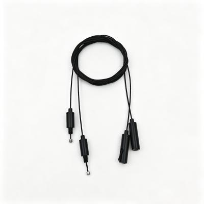 China OEM Custom Black Adjustable Cable Gripper Wire Rope Hanging Hardware Kit Indoor Ceiling Lamp Suspension Fitting Accessory for sale