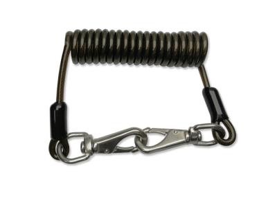 China PU Colored Extension Spring Safety Cable , Spring Circle Garage Door Safety Cable for sale