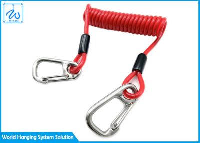 China Outdoor Recreation Lanyard Extension Spring Safety Cable for sale