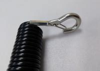 China 30cm Coated PU Retractable Extension Spring Safety Cable for sale