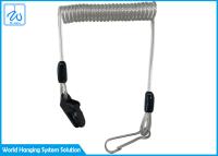 China 100cm Steel PU 7x19 Security Tether Spring Lanyard for sale