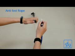 oem / odm coiled cable rope tool safety retractable lanyard with carabiner