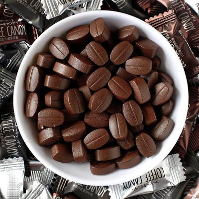 China Coffee Candy Wholesale Custom Personal Label Bulk Chewable Pressed Tablets 2.5Kg/Bag Coffee Bean Candy Sweet Taste Multi-Colored for sale