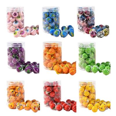 China Factory Direct Sale Eyeball Earth Shaped Gummy Candy Filled Fruit Jam Bulk Bottled Soft Candy Halloween Party Festival Candies for sale
