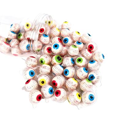 China Factory Wholesale Halal Fruity Flavor Eyeball Gummy Candy Filled Jam Customizable Packaging Sweets Candy for sale