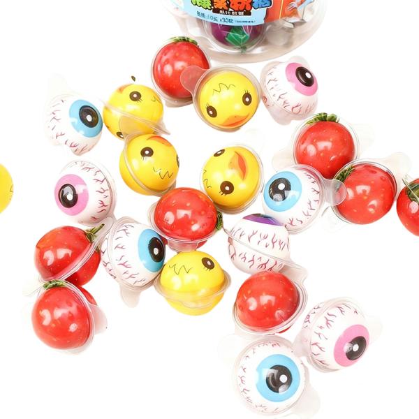 Quality Halal Certified Gummy Candy Filled Jam Assorted Ball Shape Soft Candy Sweets for sale