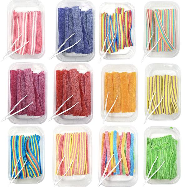 Quality Sour Belts Candy Strips Assorted Fruit Flavor Licorice Gummy Chewy Sweets Candies for sale