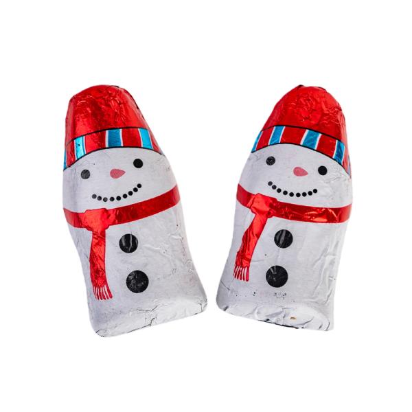 Quality Custom Solid Bittersweet Chocolate Block 10g Christmas Snowman Chocolates for sale