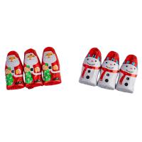 China Custom Solid Bittersweet Chocolate Block 10g Christmas Snowman Chocolates for sale