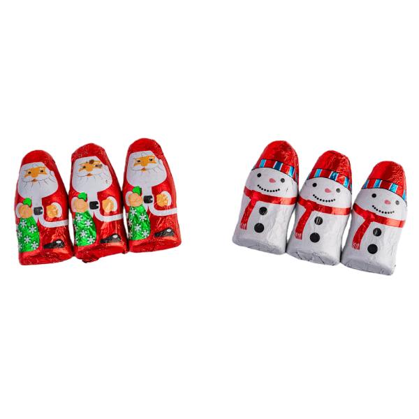 Quality Custom Solid Bittersweet Chocolate Block 10g Christmas Snowman Chocolates for sale