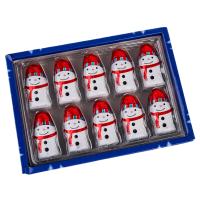 China Custom Solid Bittersweet Chocolate Block 10g Christmas Snowman Chocolates for sale