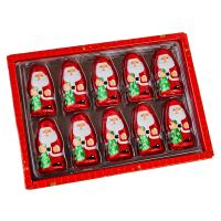 China Custom Solid Bittersweet Chocolate Block 10g Christmas Snowman Chocolates for sale