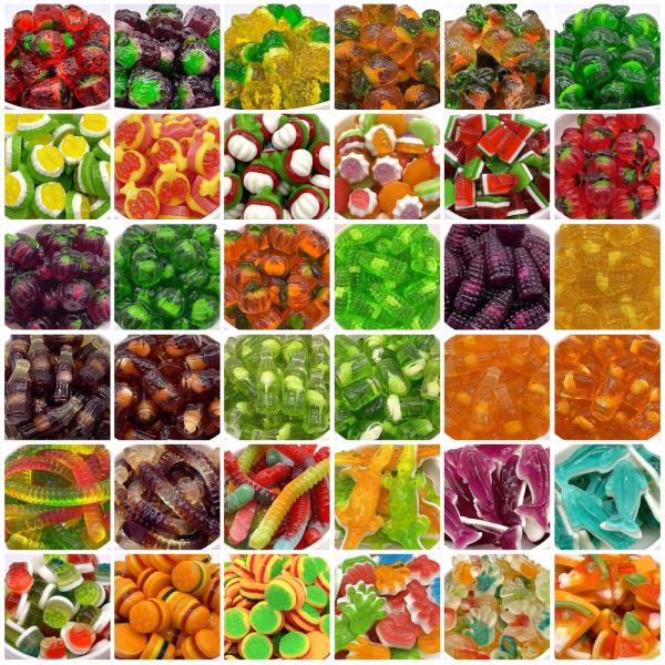 Quality 2.5Kg/Bag Halal Gummy Candy Sweets Bulk Assorted Fruit Flavor Soft Candies Wholesale for sale