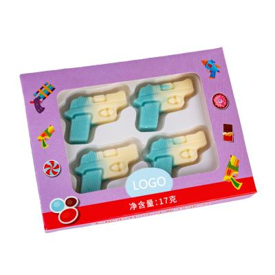 China Cartoon Shaped White Chocolate Children's Snack With Creative Design Tool Chocolates for sale