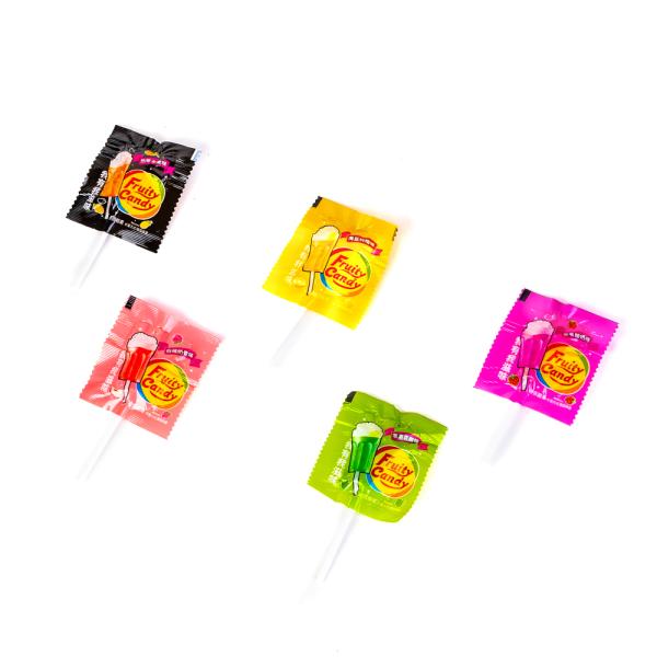 Quality Assorted Mixed Fruit Flavor Lollipop Candy Stick Candy Hard Candy Wholesale for sale