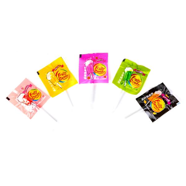 Quality Assorted Mixed Fruit Flavor Lollipop Candy Stick Candy Hard Candy Wholesale for sale