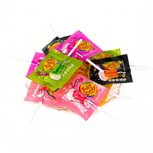 Quality Assorted Mixed Fruit Flavor Lollipop Candy Stick Candy Hard Candy Wholesale for sale