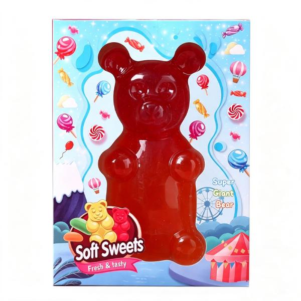 Quality Wholesale Halal 950g Oversized Fruit Flavor Giant Gummy Bear Candy Soft Chewy Candy Sweets for sale
