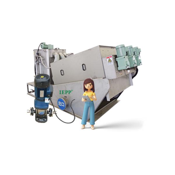 Quality IEPP Factory Manufacturer STP Wastewater Treatment Plant Multi Disc Screw Press Sludge Dehydrator Daf Scum Dewatering Machinery for sale