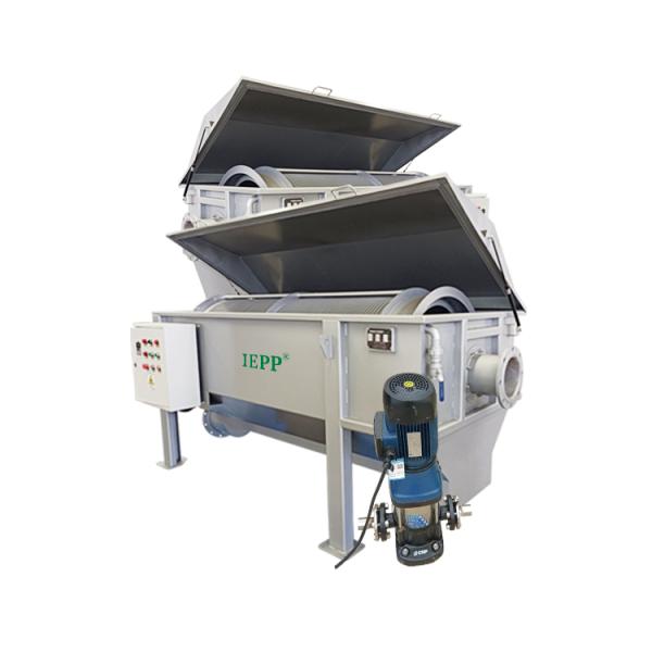 Quality IEPP Pulp Paper Fiber Recycling Grey Water Pig Farm Wastewater Treatment Rotating Drum Screen Filter for Pumped Flow Before MBBR for sale