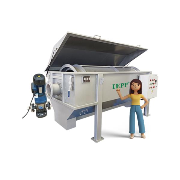 Quality IEPP Grey Water Pulp Paper Fiber Recycling Wastewater Treatment Eliminating Debris Rotary Drum Screen Filter for Pumped Flow for sale