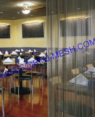 China Metal coil drapery ,metal mesh dividers, hotel dividers for sale