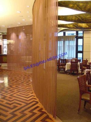 China Architectural wire drapery, metal fabrics dividers, decorative dividers for sale