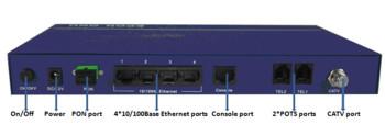 China GEPON ONU with 4 FE + 2 POTS+ CATV support data CATV VOIP CATV service for sale