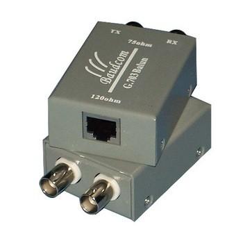 China Single Port G.703 E1 Balun Adapter 75Ohm to 120Ohm impedance converter for sale