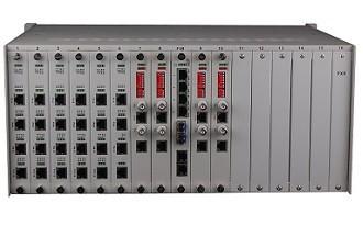 China rack mount 256 Phone over fiber Optical Multiplexer 16 slots for voice E1 card for sale