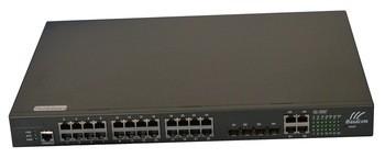 China manageable 24 ports POE Ethernet Switch with 24 * FE + 2 * GE + 2 * GE SFP for sale