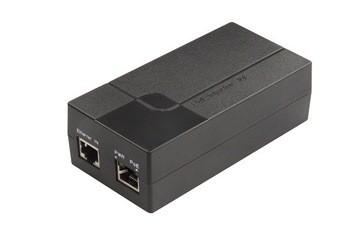 China unmanaged single port 10/100M PoE Injector 2 x 10/100M RJ45 ports AC Input 15.4W for sale