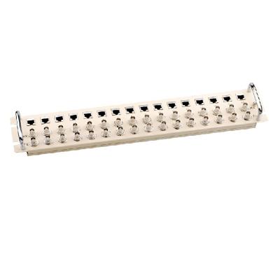 China 19inch rack mount 75 ohm to 120 ohm converter Coax to RJ45 16E1 Balun Panel for sale